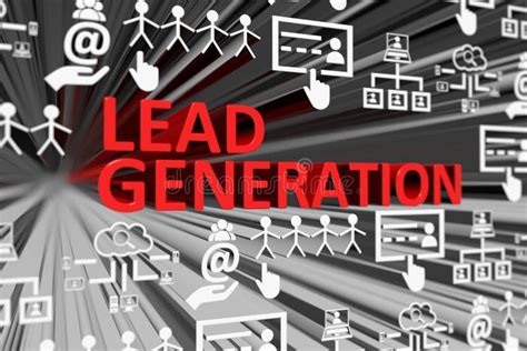 Lead Generation Concept Blurred Background Stock Illustration