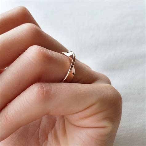 Solid Gold Mobius Ring 45mm Width Couples Wedding Mobius Band 9k