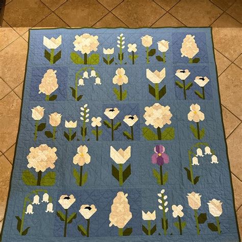 Hydrangea Quilt Block Pattern Spring Summer Garden Flower Pdf Instructions For 6 Inch 9 Inch