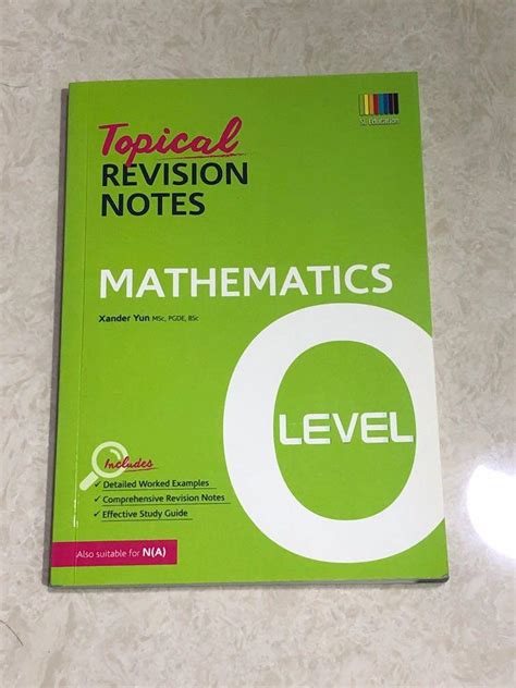 O Level Maths Revision Notes Hobbies And Toys Books And Magazines