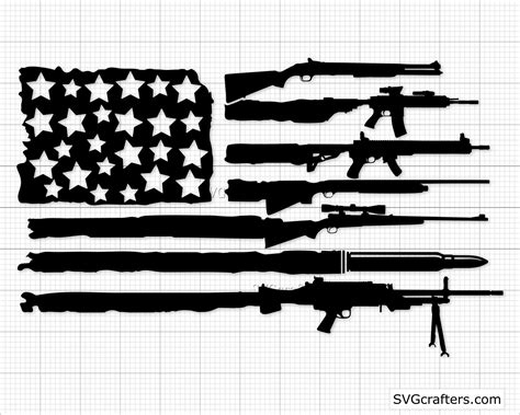 Skul Punisher Flag Svg 8 Gun Flag Svg Army Flag Svg Gun Usa Flag Cricut