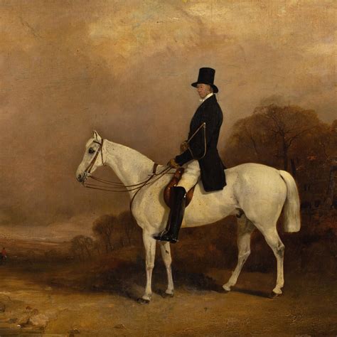 Thomas Walker Bretland Attributed Portrait Of A Field Master On A Grey Hunter For Sale At 1stdibs