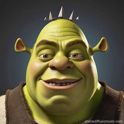 Shrek With Triangle Head Character Stable Diffusion Online