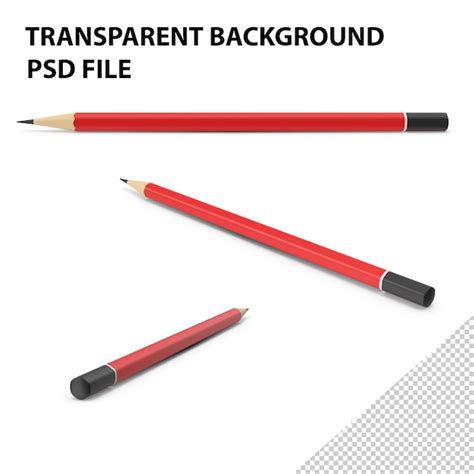 Premium Psd Pencil Red Png