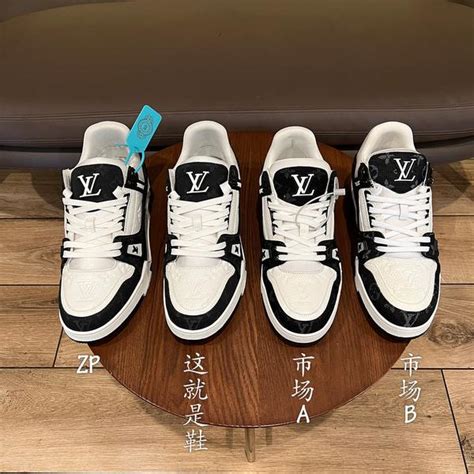 辨鞋真假第60弹：louis Vuitton Lv Trainer 黑牛仔之真假对比 知乎