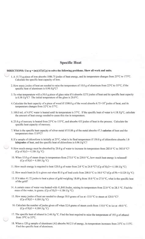 Specific Heat Capacity Questions A Level At Daniel Pinto Blog
