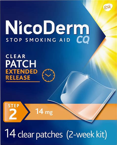Nicoderm Cq Nicotine Patches 14mg Step 2 14 Count Best Stop Smoking