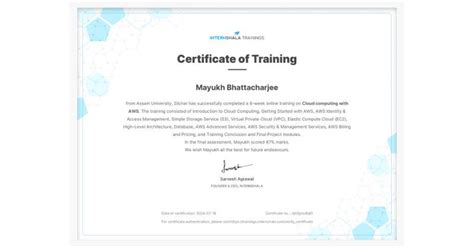 Mayukh Bhattacharjee On Linkedin Successfully Completed The Cloud Computing With Aws Training From