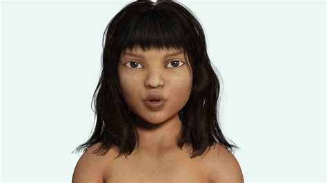 Curvy Brown Girl 3d Model By Khaloui