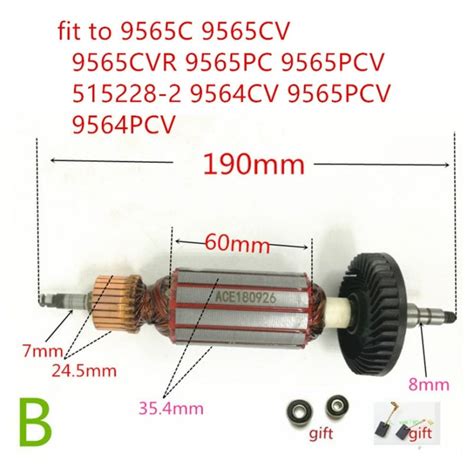 Ac220 240v Rotor Horgony Armatúra Cseréje Makita 9565c 9565cv 9565cvr