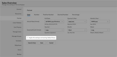 Workspace Settings L Zoho Analytics Help