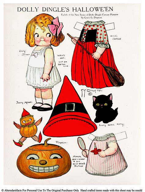 Dolly Single Witch Vintage Paper Dolls Paper Dolls Vintage Paper Doll