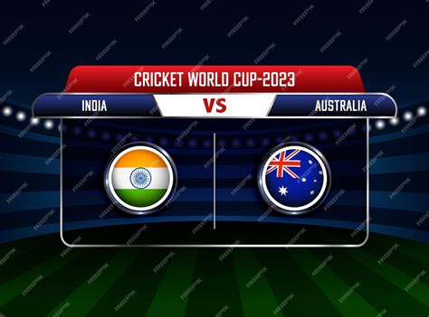 Premium Vector India Vs Australia Cricket World Cup 2023