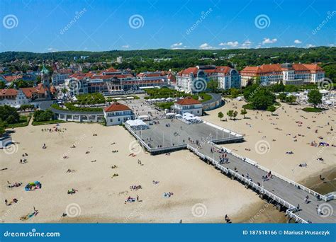 Sopot Beach Aerial View Sopot Resort In Poland From Above Editorial