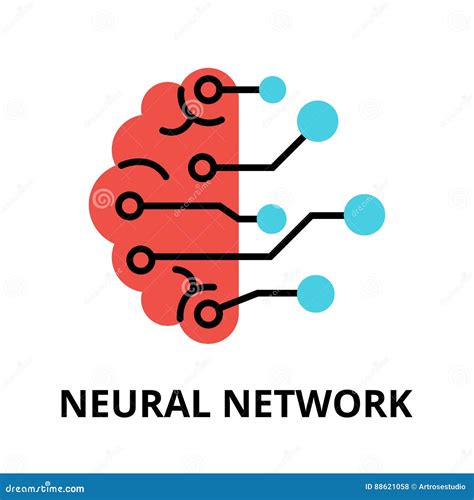 Icon Of Future Technology Neural Network Stock Vector Illustration Of Innovative Future