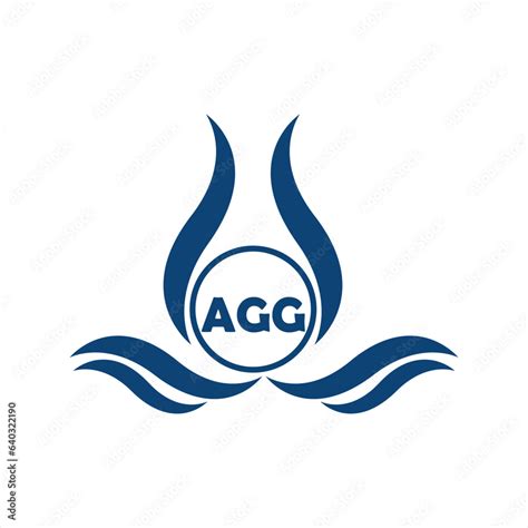 Agg Letter Water Drop Icon Design With White Background In Illustrator