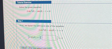 solved tutorial exercisesolve the given
