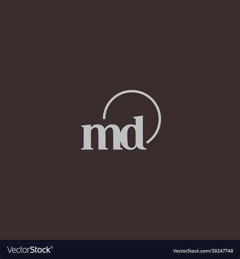 Md Initials Logo Monogram Royalty Free Vector Image