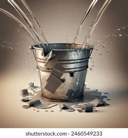 Leaky Bucket Imagine Bucket Holes Leaking Ai Generated Image 2486836989