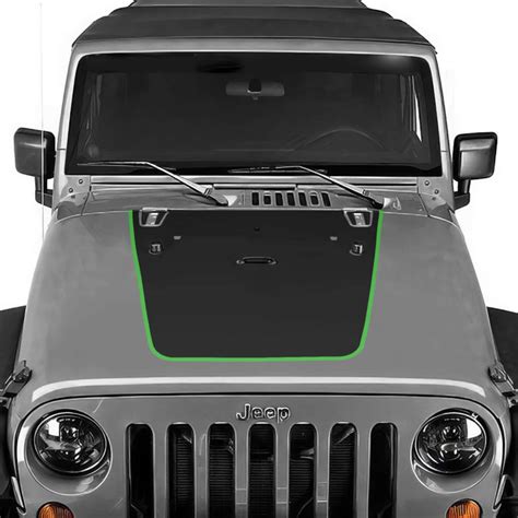 Jeep Wrangler Hood Decal 2 Color 2007 2017 Jk Speed Demon Wraps