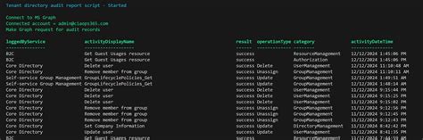 Script To Report Tenant Directory Activity Ciaops