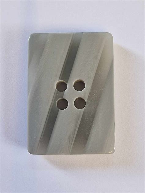 Light Grey Large Rectangle Button The Button Queen