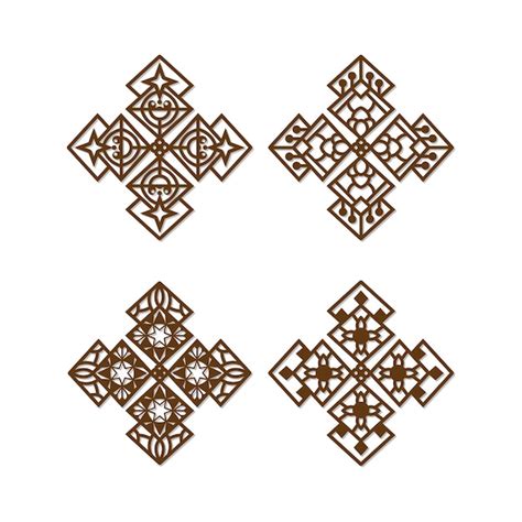 Premium Vector Cnc Laser Cut Moroccan Wall Art Metal Geometric Shapes