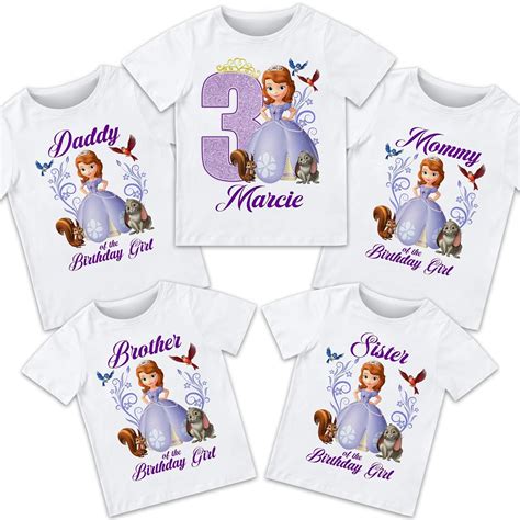 Sofia Birthday Shirt Sofia Princess Birthday Tshirt Sofia The First Birthday Shirts Princess
