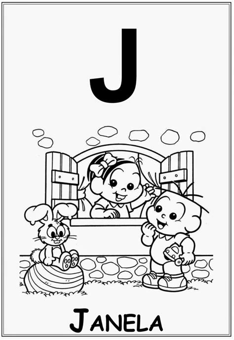 Folha Para Colorir Letra J
