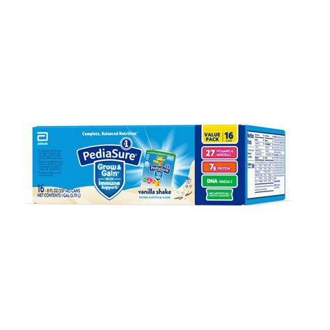 Pediasure Grow And Gain With Immune Support Nutritional Shake Vanilla