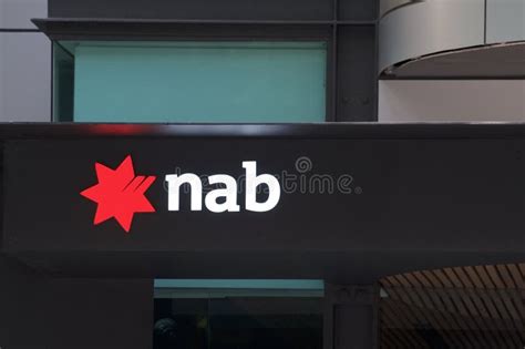Illuminated Nab National Australian Bank Logo Editorial Image Image