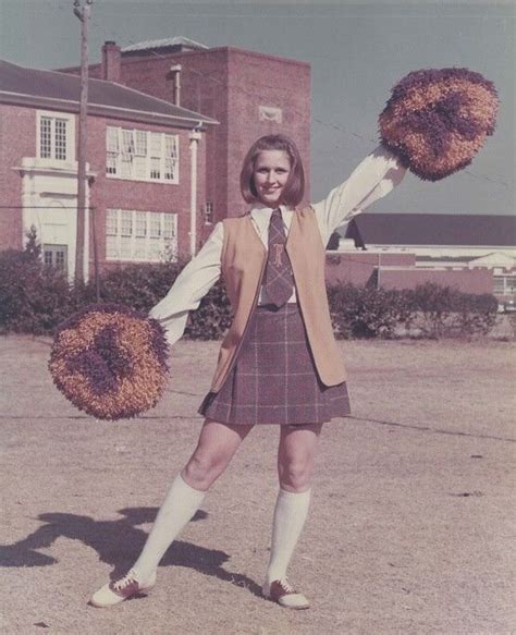High School Cheerleader In 1969 • Roldschoolcool Retro Cheerleader