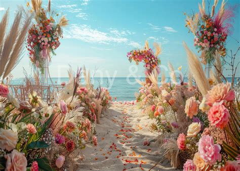 Avezano Roses At The Seaside Wedding Backdrop Designed By Danyelle Pin