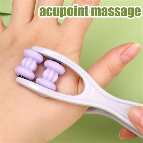 Random Color Hand Finger Massager Dual Roller Joint Relaxing Massage