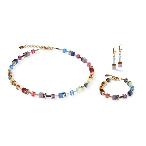 Geocube® Iconic Necklace Festive Gold Multicolour Coeur De Lion Europe