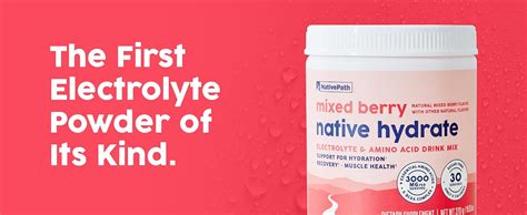 Nativepath Hydrate Electrolytes Powder Zero Sugar Drink
