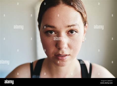 Focused On My Body Goals An Attractive Young Woman Standing Alone And