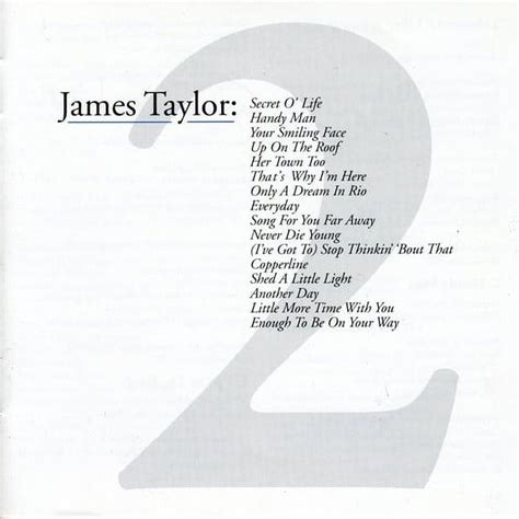 James Taylor Greatest Hits Vol 2 Music And Performance Cd