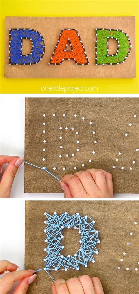 Dad String Art Dad Crafts Easy Fathers Day Craft Fathers Day Crafts