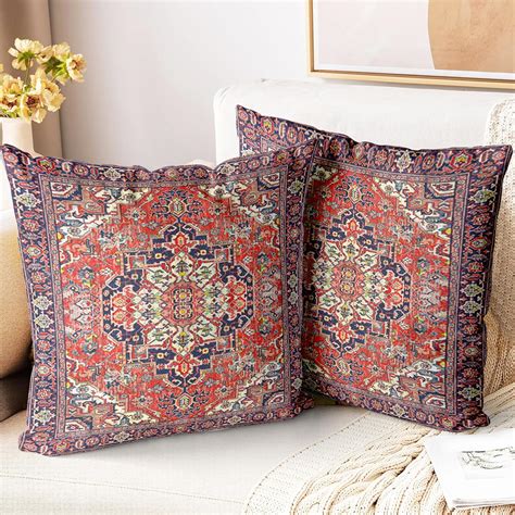 Zsytzl Boho Throw Pillow Covers 20x20 Inch Set Of 2 Soft