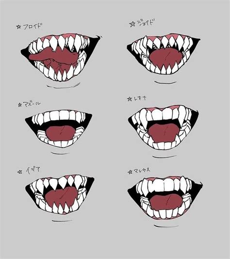 Art Tips And Tutorials On Instagram Sharp Teeth References😈 Credit