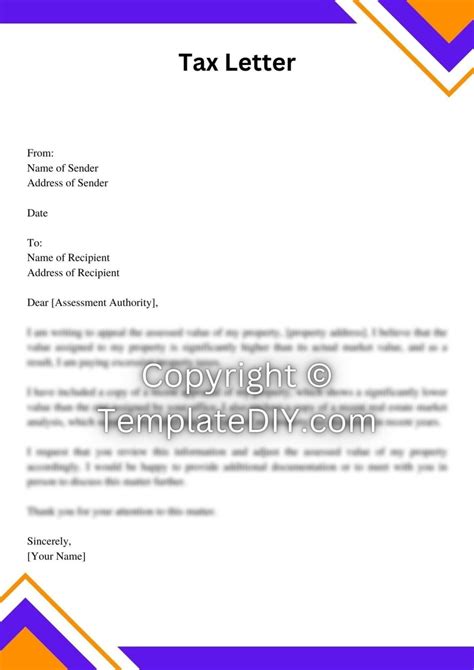 Property Tax Appeal Letter Template Sample And Example