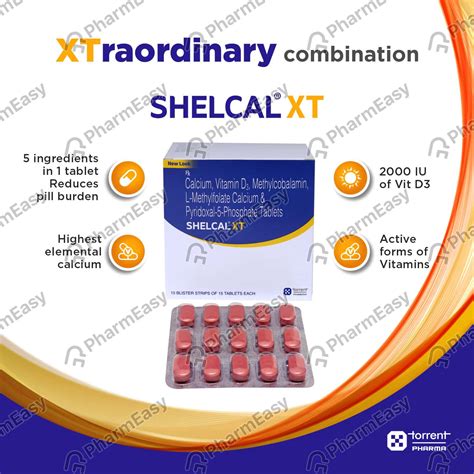 Shelcal Xt Strip Of 15 Tablets Uses Side Effects Price And Dosage