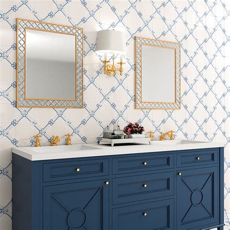 Patterned Ceramic Tile Backsplashes Country Floors Of America Llc