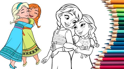 Elsa And Anna Hugging Coloring Pages 2025