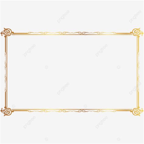 Golden Rectangle Border Vector Golden Rectangle Borders Png And