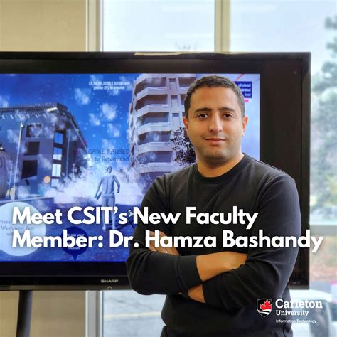 Meet Csits New Faculty Member Dr Hamza Bashandy School Of Information Technology