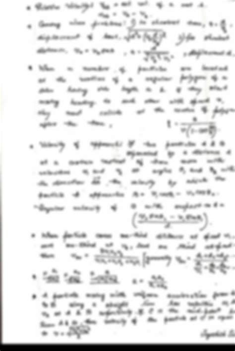 Solution Iit Jee Physics Handwritten Notes Pdf Of Kinematics Studypool