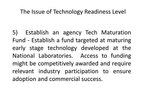Ppt The Issue Of Technology Readiness Level Powerpoint Presentation
