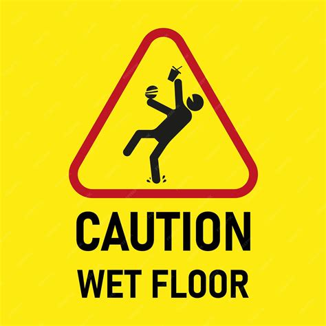 Piso Mojado Precaución Vector Premium